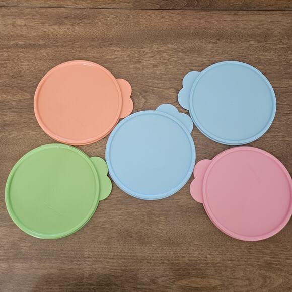 Tupperware | Kitchen | Tupperware Cereal Bowl Lids Only 254d Set Of 5 ...